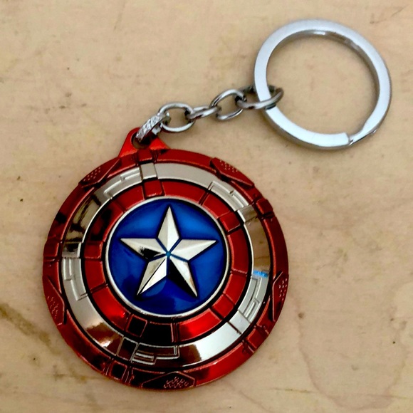 Accessories | Captain America Shield Stainless Steel Keychain | Poshmark